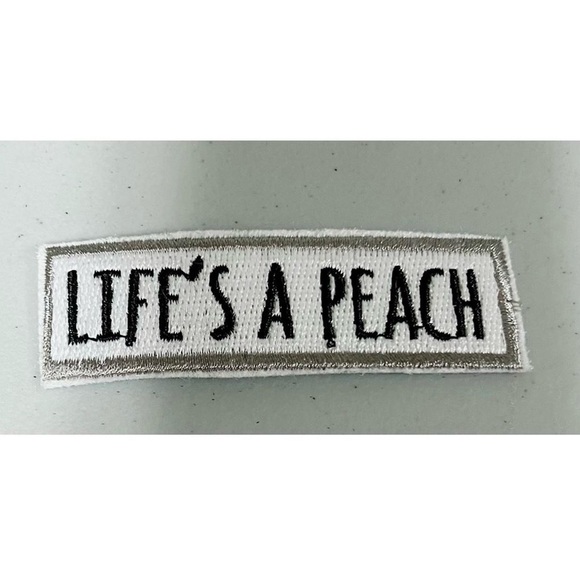 Other | Lifes A Peach Slogan Banner Ironon Sewon Patch For Clothing Y2k ...